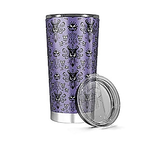 Insulated Tumbler Stainless Steel 20oz 30 Oz Haunted Iced Mansion Tea For Coffee The Wine Foolish Hot Mortals Cold Funny Travel Cups Mugs For Men Women