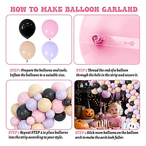 Fiesec Boo I’m Two Decor Birthday Girl, Two Spooky Birthday Decorations Girl, Halloween 2nd Birthday Theme Pink Purple Balloon Garland Arch Kit Banner Cake Topper Ghost Bat