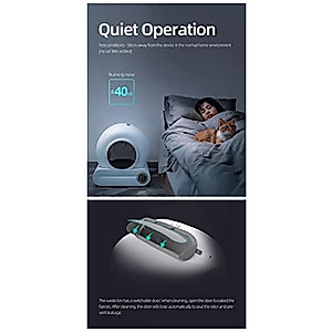 Automatic Cat Litter Box Self-Cleaning - App Control Odor Removal Cat Litter Box for Large Multiple Cats Indoors, CA030