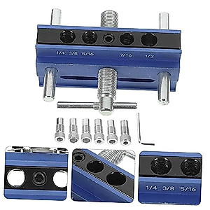 DOITOOL 1 Set tool dowel jig pocket screw jig pocket hole jig woodworking jigs metal scribe drill aluminum alloy portable