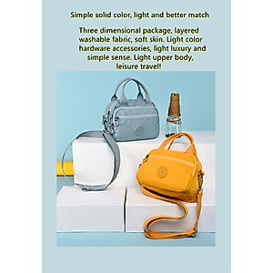 Jie★L Shi Small Travel Crossbody Bag Handbag Nylon Shoulder Bag for Women (Grass color)