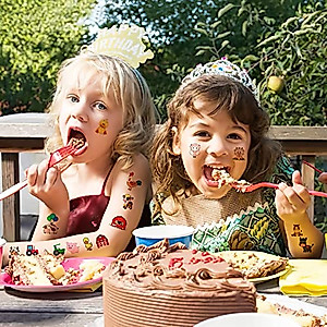 Pink Farm Barnyard Animal Temporary Tattoos Themed Birthday Party Supplies Decorations Favors Decor Cute Tattoo Sticker 8Sheets 96PCS Gifts for Kids Girls Boys School Prizes Rewards Carnival Christmas