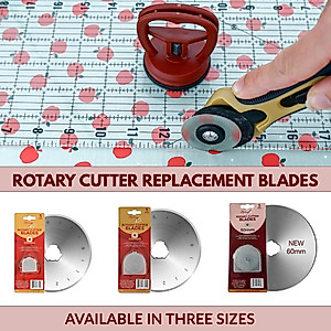 Madam Sew 45mm Rotary Cutter for Fabric | Precision Cloth Cutting Tool with Tungsten Steel Blade and Safety Guard | for Sewing, Arts & Crafts with Comfortable Handle | Craft Supplies