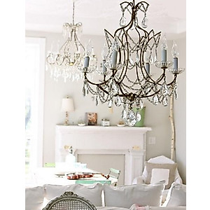 Ulove Prs Acrylic Teardrop Crystal, Chandelier Pendants Parts Beads, Garland Hanging Bead, Crystal Beaded for Wedding Party Centerpiece Tree Decoration (12 pcs)