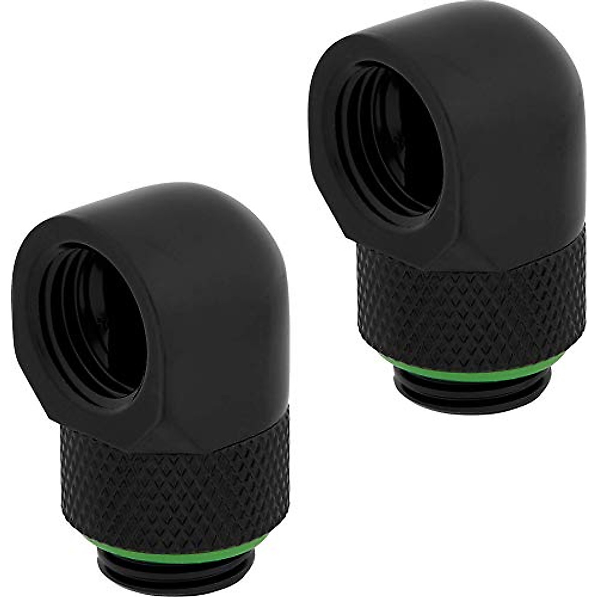 Corsair Hydro X Series 90° Rotary Adapter Twin Pack, Black, Model Number: CX-9055009-WW