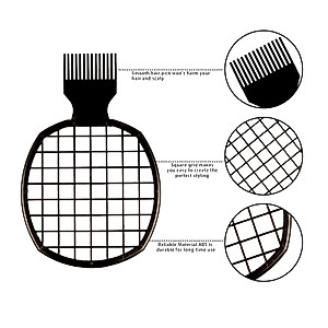 Selalu 2Pcs Twist Combs, Upgraded Hair Brush for Curls - Better Than Sponge for Men and Women (Black)