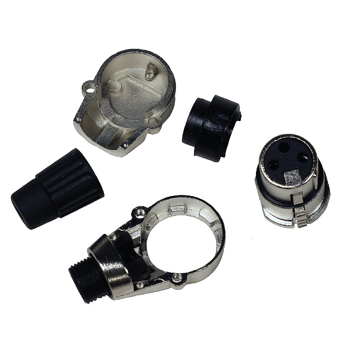 Seismic Audio Speakers Adjustable Right Angle 3 Pin XLR Female Connectors, 7 Position XLR Plugs, Pack of 4