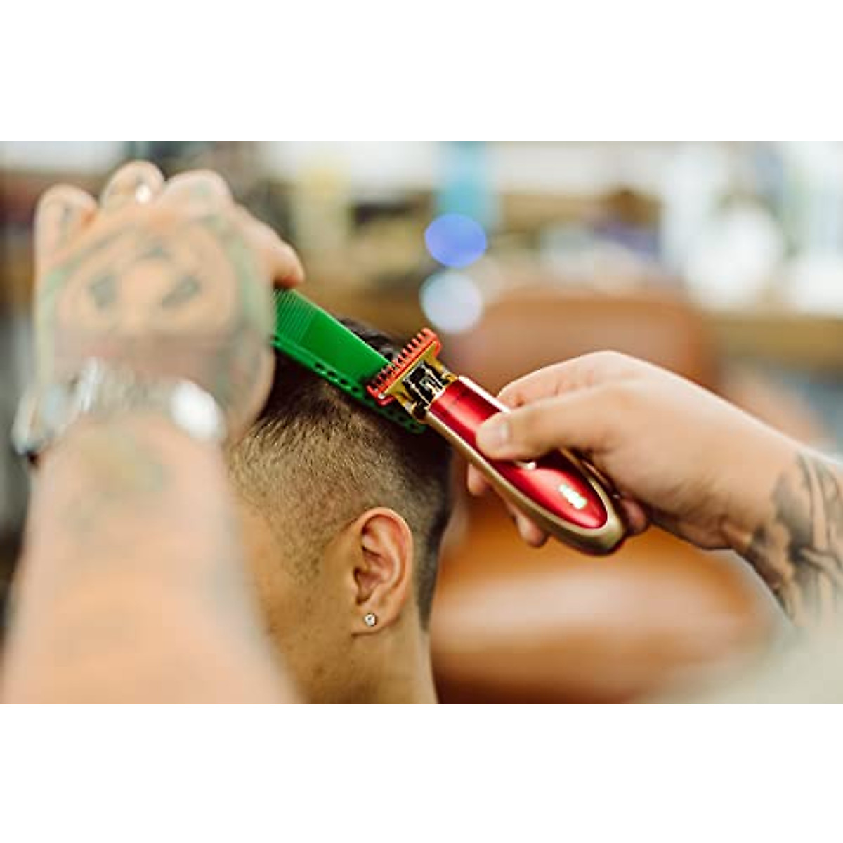 Supreme Trimmer Hair Trimmer ST5220 Beard Trimmer for Men, Professional Barber Liner Cordless Hair Clipper – Red T-Shaper Li