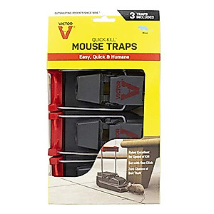Victor M123 Quick-Kill Mouse Trap 3-Pack