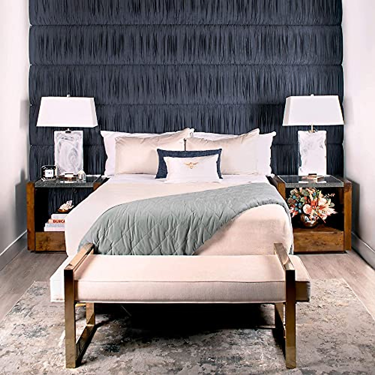 Hug Bud Weighted Blankets - 80" X 87" - 25-lbs + 80" X 87" 35-lbs - No Cover Required - Fits Queen/King Size Bed - Silky Minky Grey - Premium Glass Beads - Calming Stimulation Sensory Relaxation