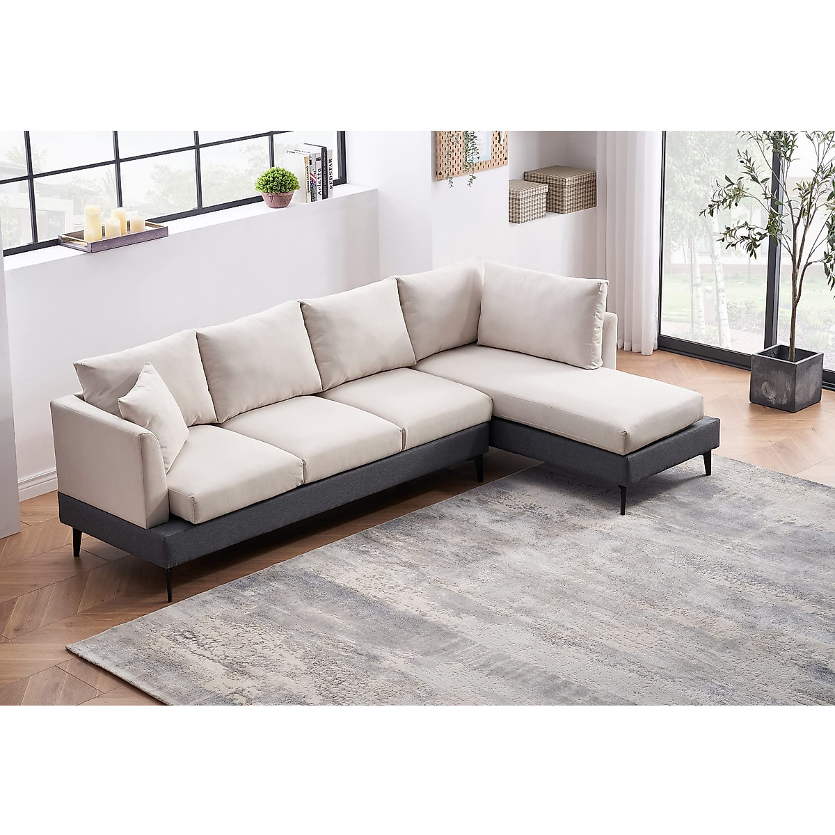 ViolaDresses The Sofa in The Corner of The Living Room is Multi-Person