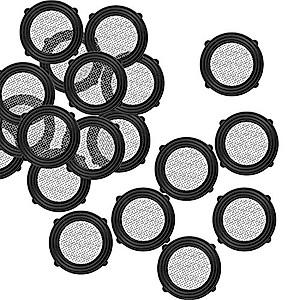 20 Packs Stainless Steel Filter Garden Hose Washer, Self Locking Tabs Keep Washer Firmly Set Inside Fittings with 40 Mesh for 3/4 Inches Garden Hose and Water Faucet
