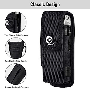 ykooe Multitool Sheath Compatible with Leatherman Wave Plus Surge Wingman Nylon Men Snap Tool Holster, Black