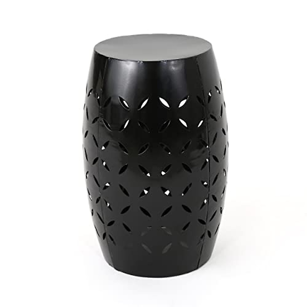 Christopher Knight Home Lilac Dione Outdoor 12" Iron Side Table, Black