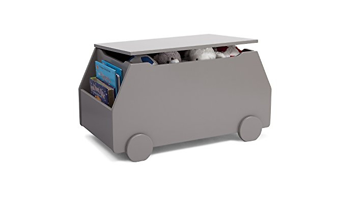 Delta Children Metro Toy Box in Classic Grey - Stylish Storage Solution