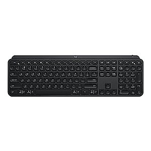 Logitech MX Keys Advanced Wireless Illuminated Keyboard, Tactile Responsive Typing, Backlighting, Bluetooth, USB-C, Apple macOS, Microsoft Windows, Linux, iOS, Android, Metal Build (Black)