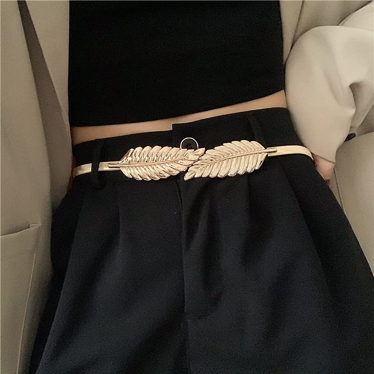 Barry.Wang Rhinestone Belt for Women Western Cowgirl Bling Studded Silver Gold Diamond Belt for Jeans Pants Sash Chains