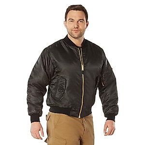 Rothco MA-1 Flight Jacket, L, Black