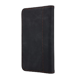 Ranyi for Consumer Cellular IRIS Connect Case, Universal PU Leather Wallet Case with Credit Card Holder Movable Clip Magnetic Flip Wallet Protection Case for Consumer Cellular IRIS Connect -black