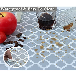 Shelf Liners for Kitchen Cabinets 15 Inch Wide X 20 Ft Non Adhesive Cabinet Drawer Liner Non Slip Waterproof Strong Grip Closet Pantry Shelf Liner Cupboard Fridge Mat for Bathroom Drawer