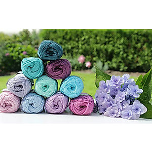 [ Set of 2 Skeins ] SMC Catania Originals 100% Mercerized Cotton Yarn, Total 3.52 Oz. Each 1.76 Oz (50g) / 136 Yrds (125 m) Amigurumi Yarn Fine-Sport 2 (173 Light Blue)