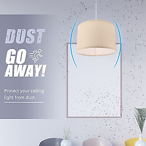 Table Lampshade Drum Lampshade Natural Beige Linen Lampshades Barrel Lamp Shade Chandelier Lampshade