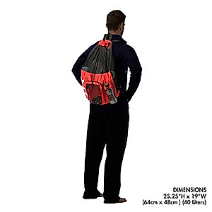 TYR Big Mesh Mummy Backpack for Swim, Gym and Workout Gear, Royal Blue, 40-Liter Capacity