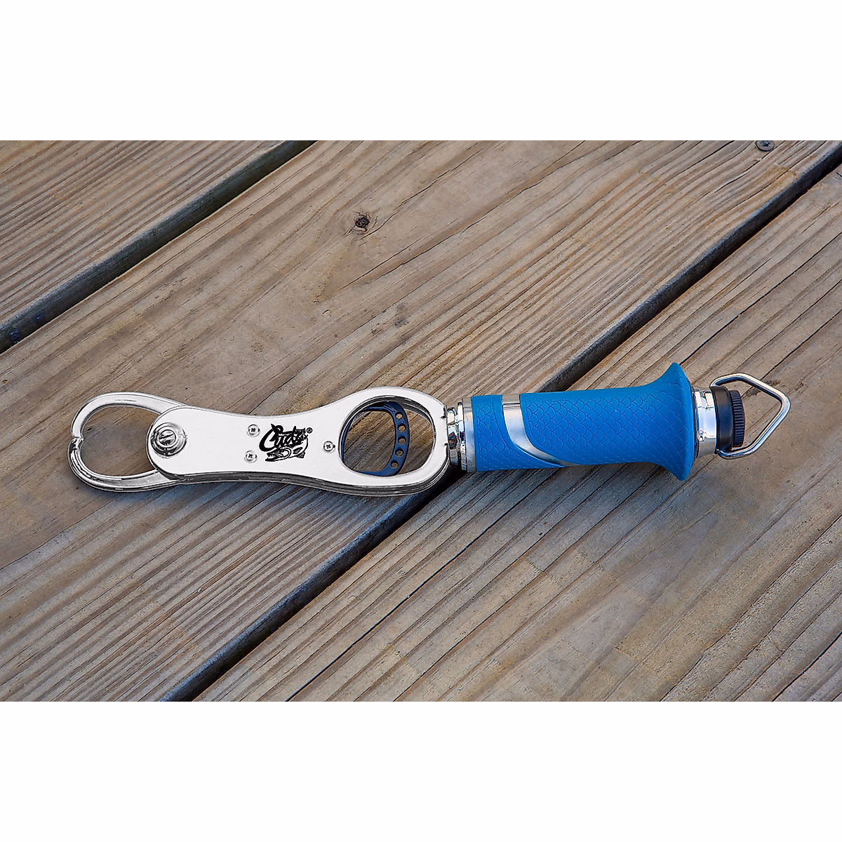 CUDA 11.5" Grip & Scale | Durable For Saltwater and Freshwater Use Up to 50 LBS Fish Scales with Non-Slip Scale Pattern Grip & Stainless Steel Jaws | Lanyard Included