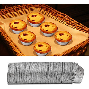 Dhieong Aluminum Foil Ramekins Little, Foil Cups [150 Pack] Ramekins Muffin Cups Durable Quality Disposable Ramekins, 4 oz Disposable Baking Cups for Cupcake Tart,Pudding,Appetizer