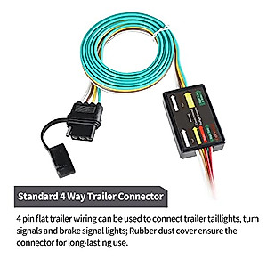 Oyviny Custom 4 Way Flat Trailer Wiring Harness 56291 for Honda Pilot 2016-2022/Honda Passport 2019-2022, Factory Tow Package Required