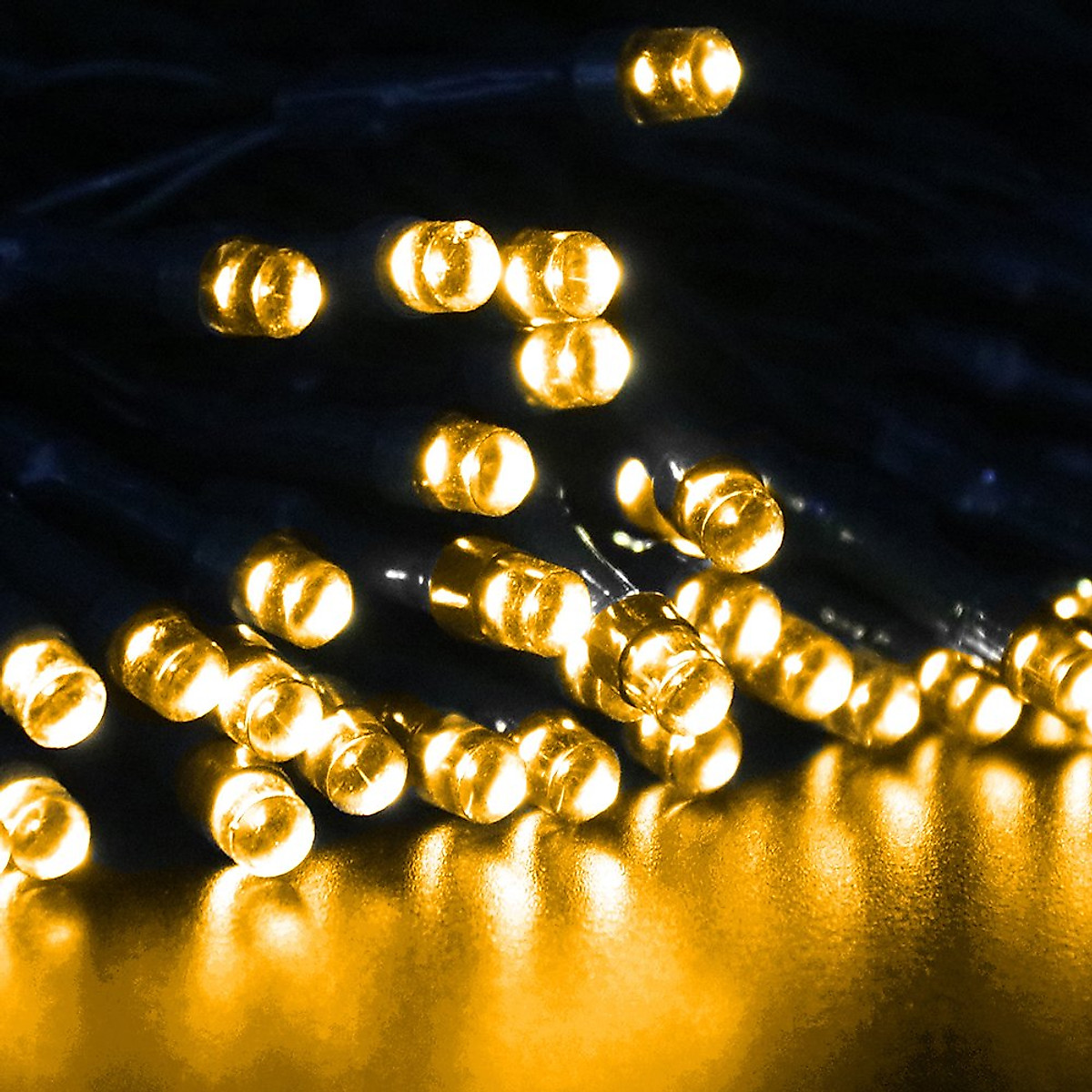 XUNATA Waterproof String Lights Outdoor, 50 LEDs 33ft Starry USB Powered 8 Modes Setting Light, for Indoor Outdoor Wall Decoration Wedding Party Home Garden(Warm White)