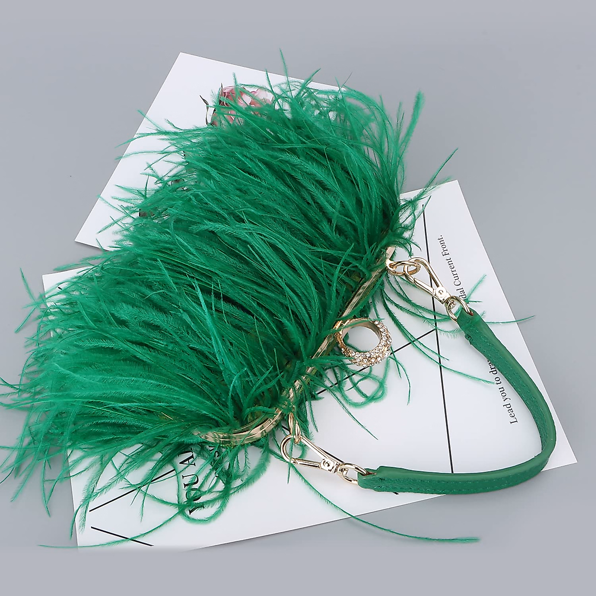 LUI SUI Fluffy Ostrich Feather Tote Bags for Women Feather Evening Clutch Purse Bags Banquet Wedding Shoulder Handbags