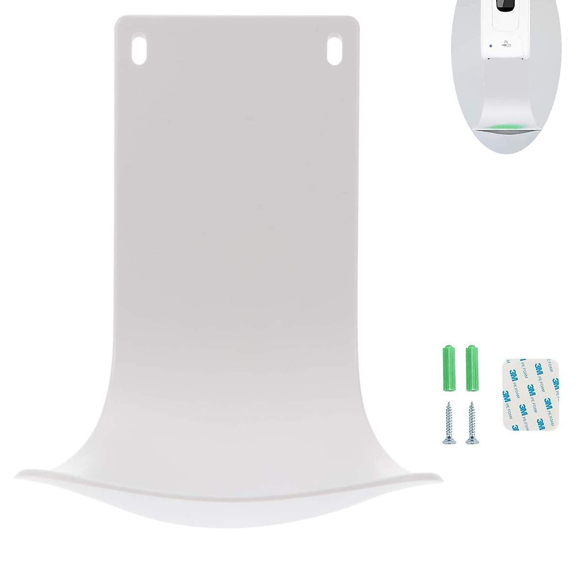 Drip Tray for Wall mounted Soap Dispenser, Prevent Dripping and Spraying, Dispenser Stand,Soap Dispenser Bracket, Soap dispenser water tray，Soap Dispenser Drip Tray,Detergent cup holder(Color : White)