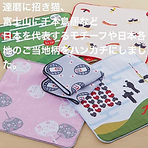 Japanese Towel Handkerchief ( JAPANORAMA ) / Made in Japan, 100% Cotton, Washcloth, Face Towel, Soft Towel, Absorbent, Fluffy, Baby Washcloth, Men's, Women's, Kids (Okame & Hyottoko)
