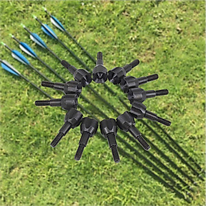 HKOO 100 Grain Archery Hunting Small Game Hammer Broadheads Crossbow Compound Bow Arrow Tips (12 Pack Black)