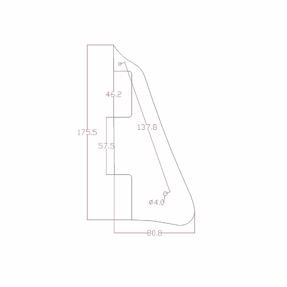 KAISH Black 3 Ply LP Guitar Pickguard Scratch Plate Fits for Epi Les Paul
