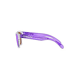 Oakley Youth OJ9009 Frogskins XXS Square Sunglasses, Clear/Prizm Violet, 48 mm