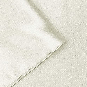 BEDELITE Satin Silk Body Pillow Pillowcase for Hair and Skin, Premium and Silky Ivory Long Body Pillow Case Cover 20x54 with Envelope Closure