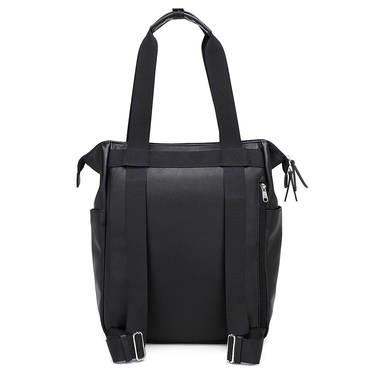 Kah&Kee Feaux Leather Convertible Backpack Tote Bag Casual Travel Daypack 2way for Women Man (Tan Pink)