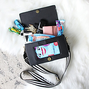 Crossbody Diaper Change Kit - Micro Diaper Bag (Black)