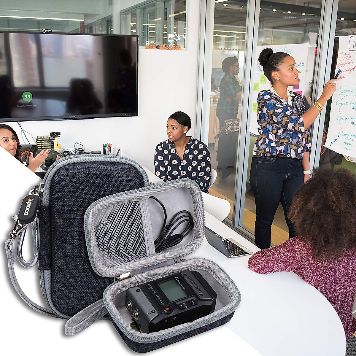 Aproca Hard Travel Storage Carrying Case for Zoom F1-LP Lavalier Body-Pack Recorder