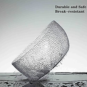 Qxbekmor Large Acrylic Salad Bowls 130 oz, Serving Bowls for Fruits, Popcorn, Chips, Dips, Condiments, Break-Resistant Set of 2, Clear Circular