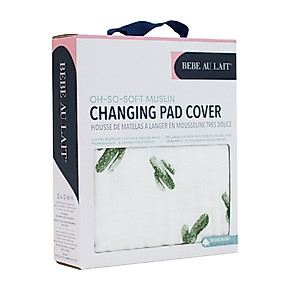Bebe au Lait Oh-So-Soft Muslin Changing Pad Cover, Saguaro