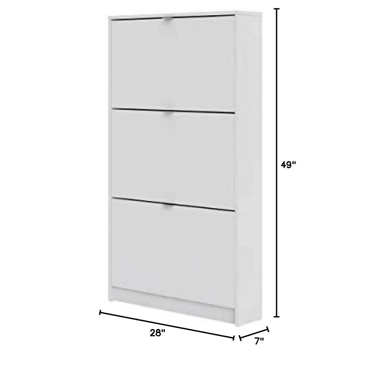 Tvilum Bright 3 Drawer Shoe Cabinet, White
