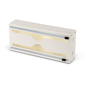 VSK Goods 2 in 1 Foil and Plastic Wrap Organizer with Cutter; Aluminum Foil Dispenser; Cling Wrap Dispenser with Cutter; Foil Organizer for Drawer; Kitchen Wrap Organizer; Plastic Wrap Organizer