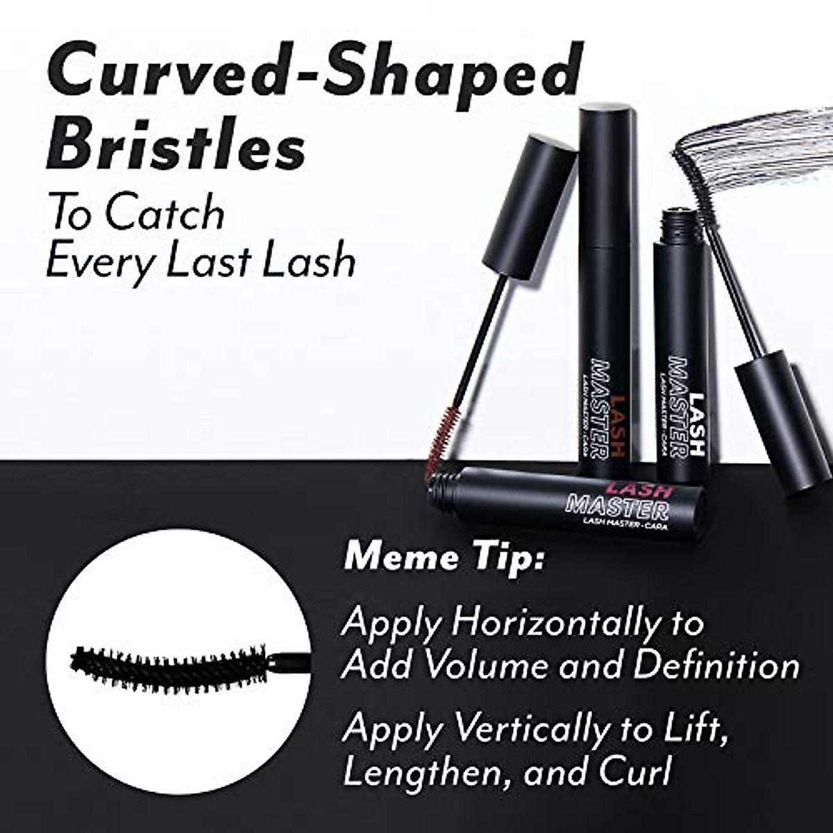 I'M MEME Lash Master-cara | 01 Black | High Volumizing Mascara for Natural-looking Eyelashes | K-beauty
