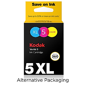Kodak Verite 5 Replacement Inks (ALT1UA) XL Color Ink Jet Cartridge compatible to V50, V55, V55W Eco, V55 Plus, V60 Eco, V640 Eco, V64 Series, V65 Eco, V65 Plus (Package May Vary)