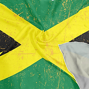 XUWU Women's Fashion Silk Scarf Jamaica Flag Jamaican Tropical Square Satin Headscarf Neck Scarf Head Hair Wraps