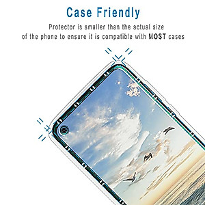 HPTech (2-Pack) Compatible for Moto G Power 2021 Tempered Glass Screen Protector, 9H Hardness, Cutout Camera Hole, HD Clear Case Friendly