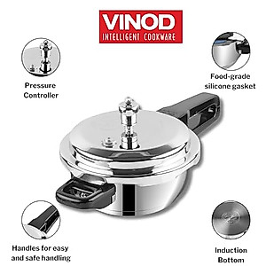 Vinod P-Sen Splendid Stainless Steel Sandwich Bottom Pressure Pan, Senior